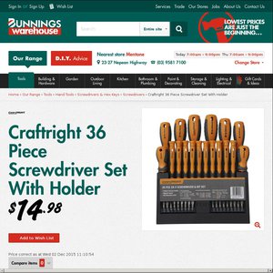 Craftright screwdriver bit set store