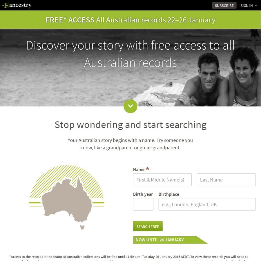 Au Free Access All Australian Records Ozbargain