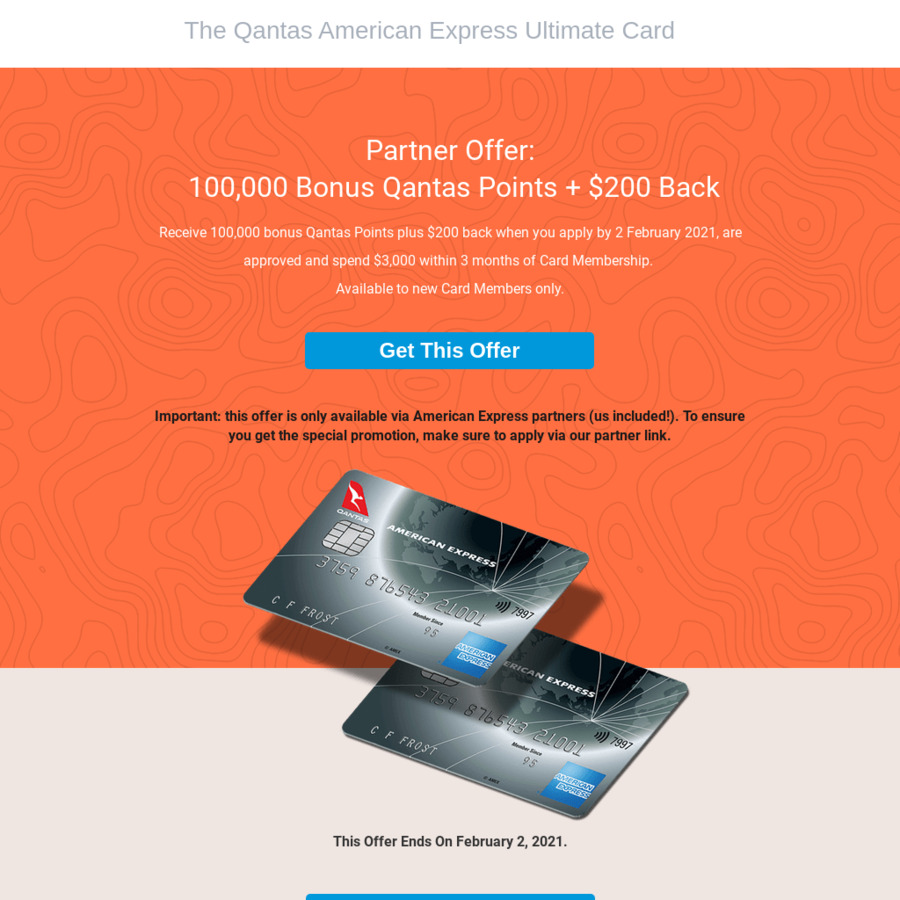 Partner Offer 100 000 Qantas Points 200 Back With The Qantas AmEx partner-offer-100-000-qantas-points-200-back-with-the-qantas-amex