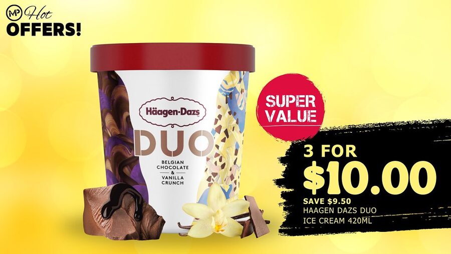 [vic Act] Haagen Dazs Duo Belgian Chocolate And Vanilla Ice Cream Tub