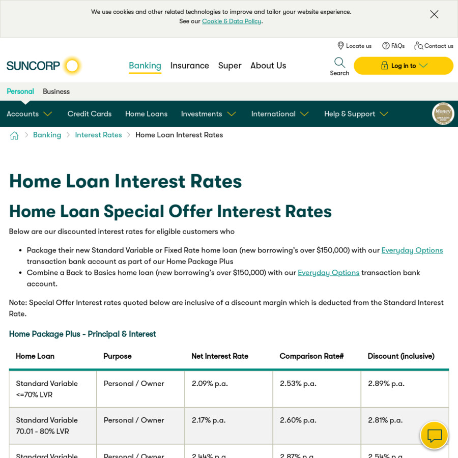 Suncorp Back to Basics Variable Home Loan with Redraw 1.94 1.95 CR under 70 LVR OzBargain