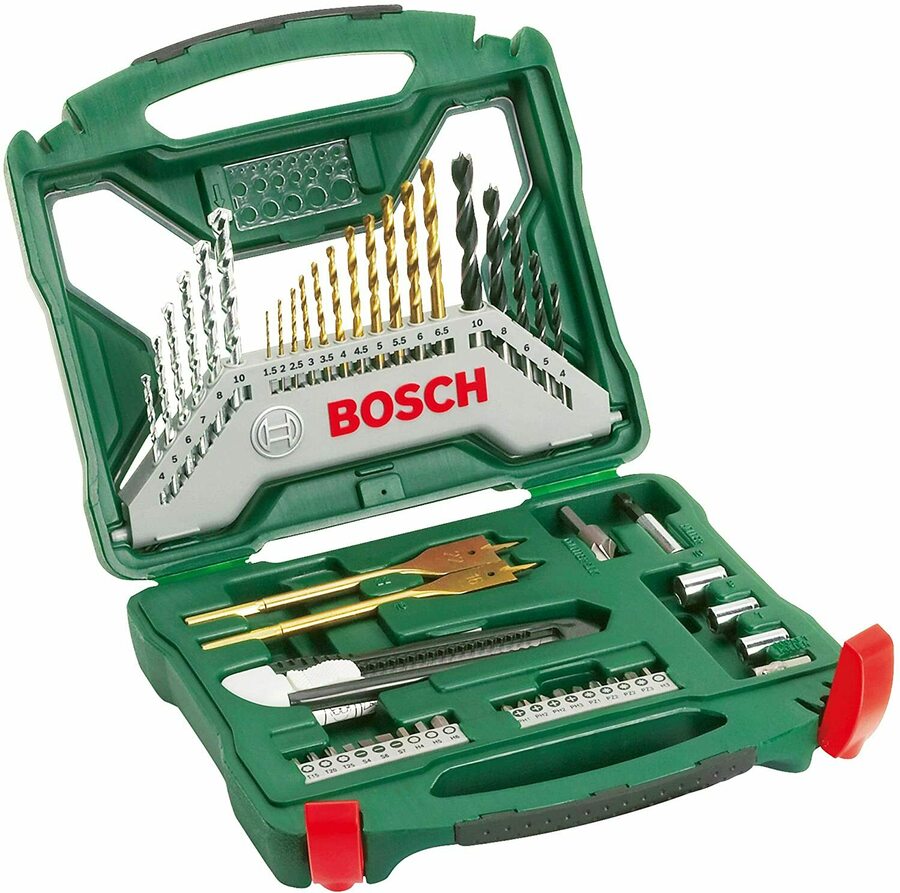 Bosch 50 Piece X Line Titanium Drill And Screwdriver Bit Set For Wood