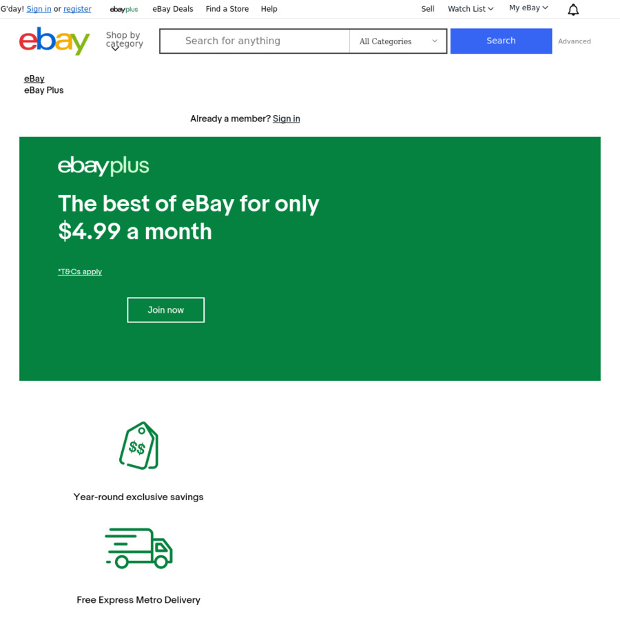 eBay Plus 30 EBay Gift Card Member Retention Offer Regular Renewal eBay Plus 30 EBay Gift Card Member Retention Offer Regular Renewal