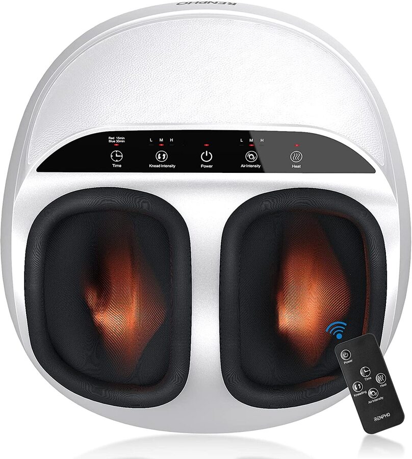 [prime] Renpho Foot Massager Machine With Heat Shiatsu Deep Kneading